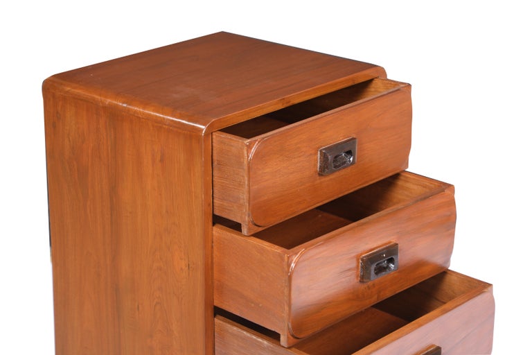 Pair of Mid-Century Modern Teak Side or End Tables with Ebonized Drawer ...