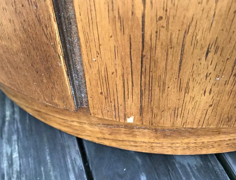 Pair of Mid-Century Modern Tubular Round Side Tables by Drexel at 1stDibs