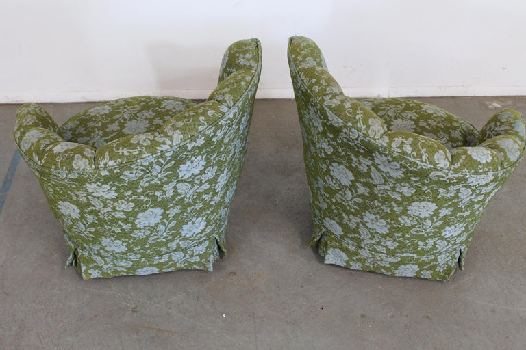Pair of Mid-Century Modern Corkscrew Club Chairs For Sale at 1stDibs