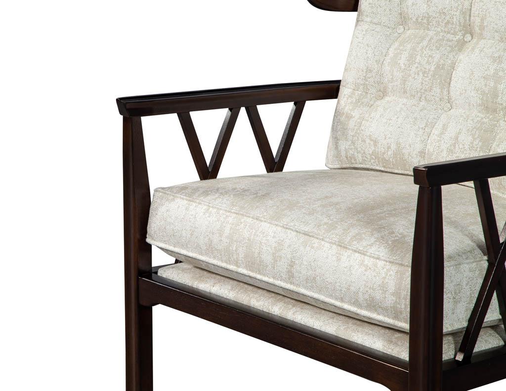 Pair of Mid-Century Modern Walnut X-Back Club Chairs at 1stDibs