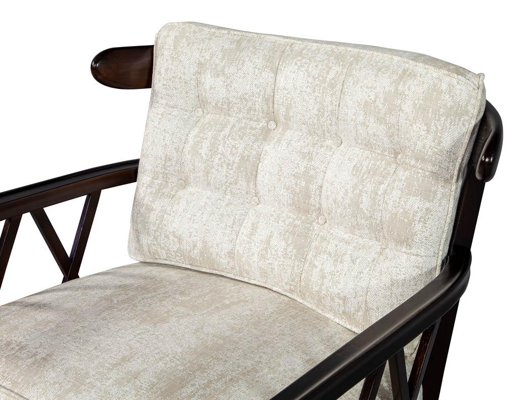 Pair of Mid-Century Modern Walnut X-Back Club Chairs at 1stDibs