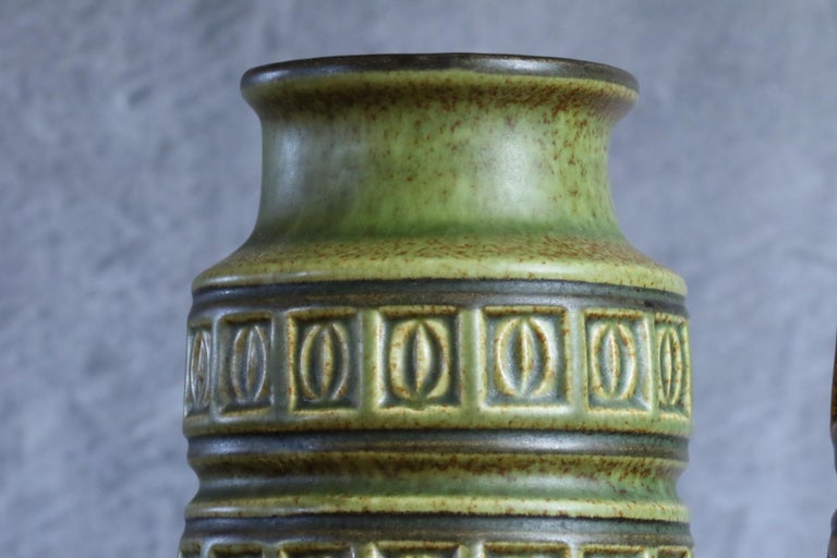Pair of Mid-Century Modernist West German Vases by Scheurich Keramik ...