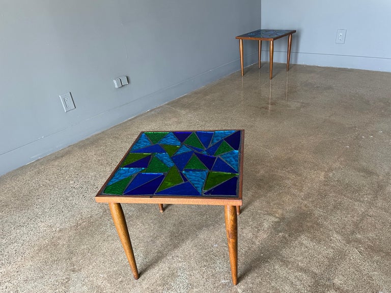 Pair Of Mid Century Mosaic Tile Side Tables by Georges Briard For Sale ...