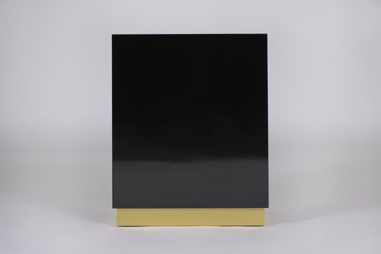 Two Mid-Century Modern Black End Tables at 1stDibs