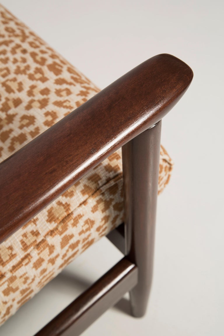 Pair of Mid-Century Pixel Leopard Armchairs, GFM 142, Edmund Homa ...
