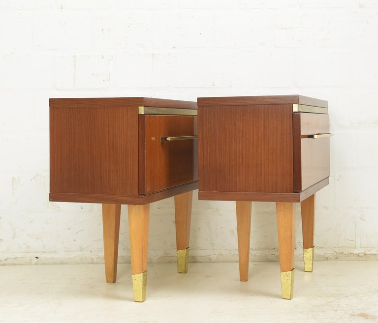 Pair of Midcentury Retro Vintage Nightstands, circa 1960 For Sale at ...