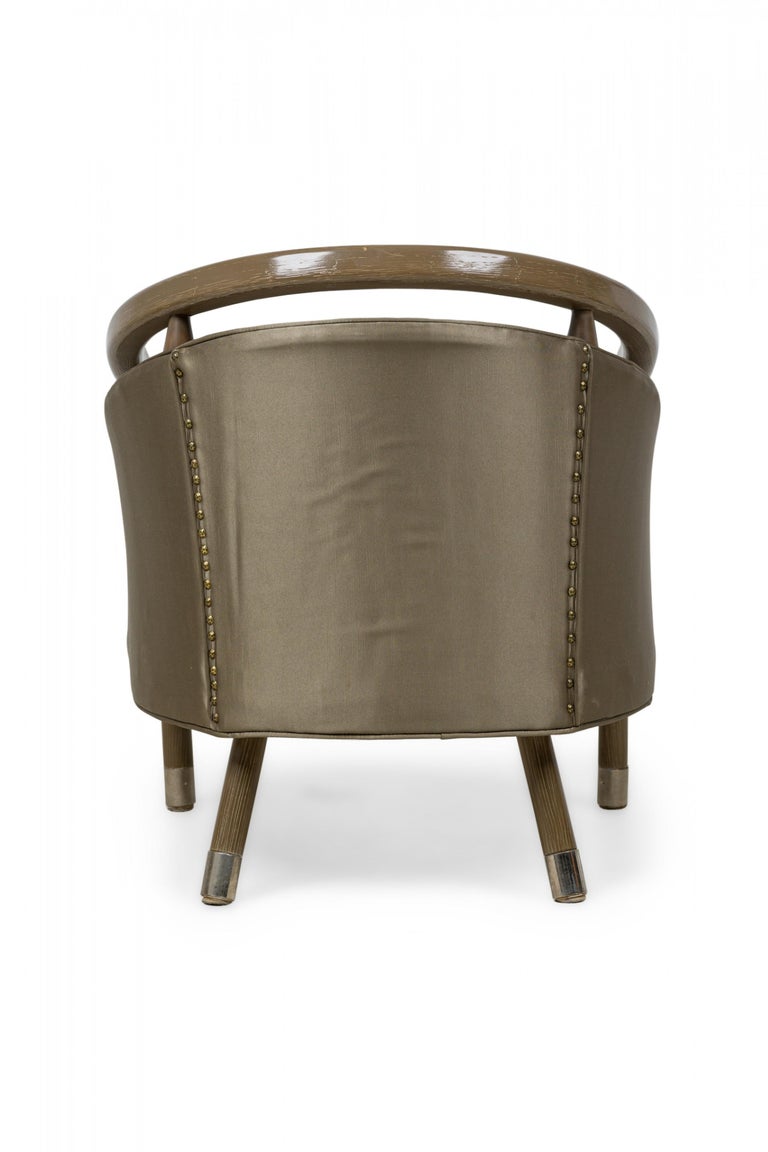 Pair of Midcentury Romweber Limed Oak Club Chairs For Sale at 1stDibs