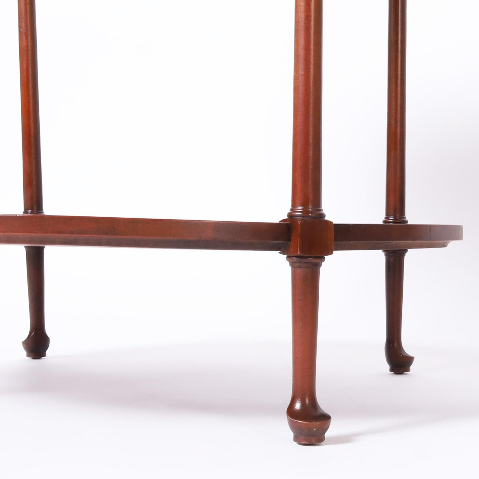 Pair of Midcentury Two Tiered Round Stands or Tables by Baker For Sale ...