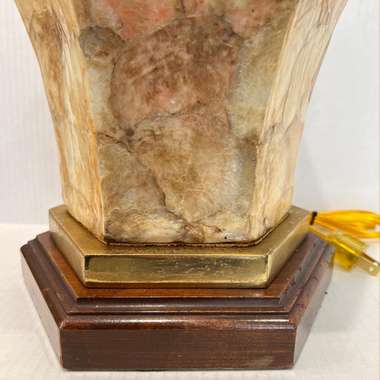 Pair of Midcentury Capiz Lamps For Sale at 1stDibs