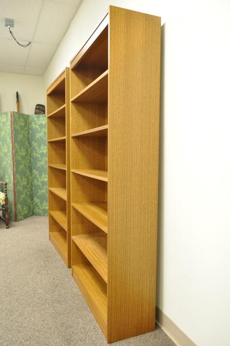 Pair of Midcentury Danish Modern Style Teak Veneer Bookcases Made in ...