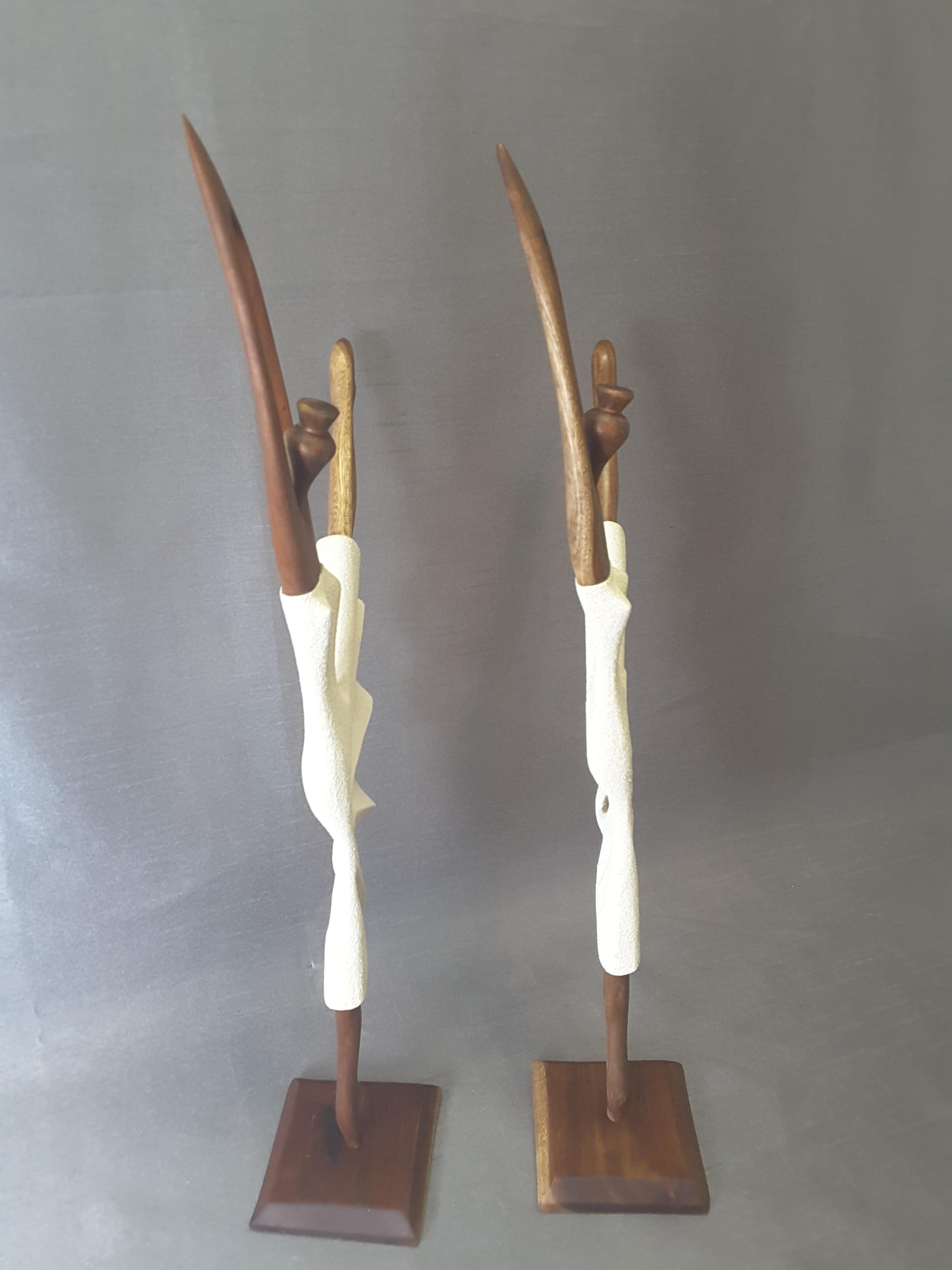 Pair of Midcentury Danish Teak Dancer Sculptures at 1stDibs | teake dancer