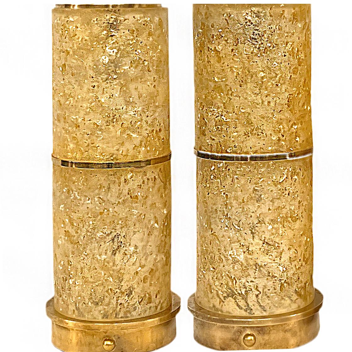 Pair of Mid-Century Ivory Resin Lamps For Sale at 1stDibs