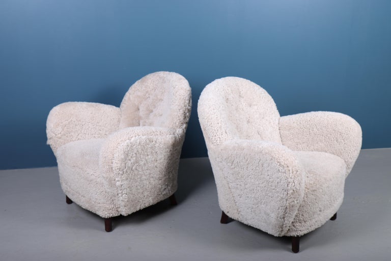 Pair of Midcentury Lounge Chairs by Georg Kofoed, 1940s For Sale at 1stDibs