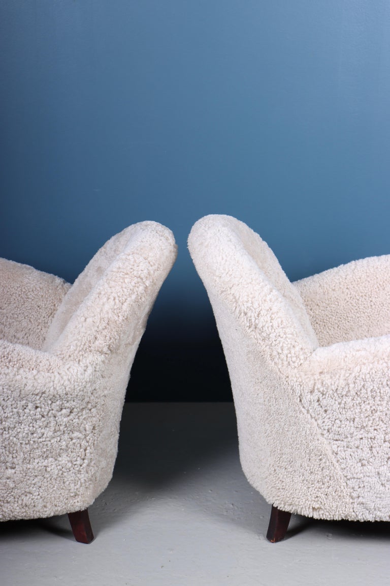 Pair of Midcentury Lounge Chairs by Georg Kofoed, 1940s For Sale at 1stDibs