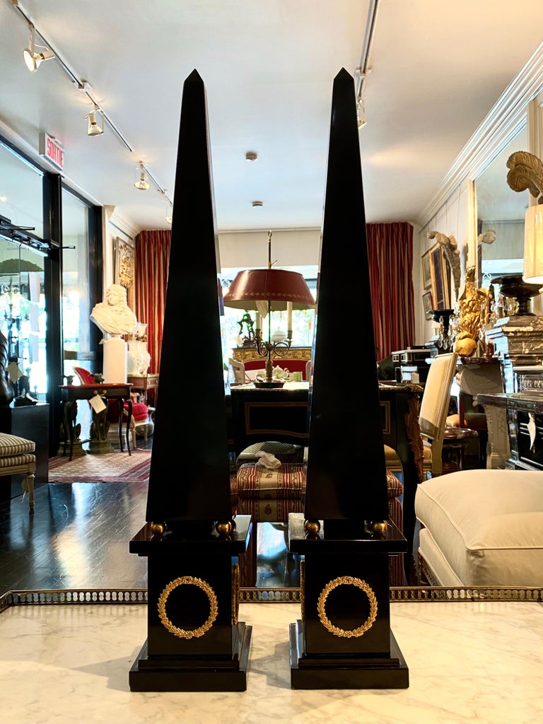 Pair of Mid-Century Modern Neoclassical Style Marble Obelisks For Sale ...