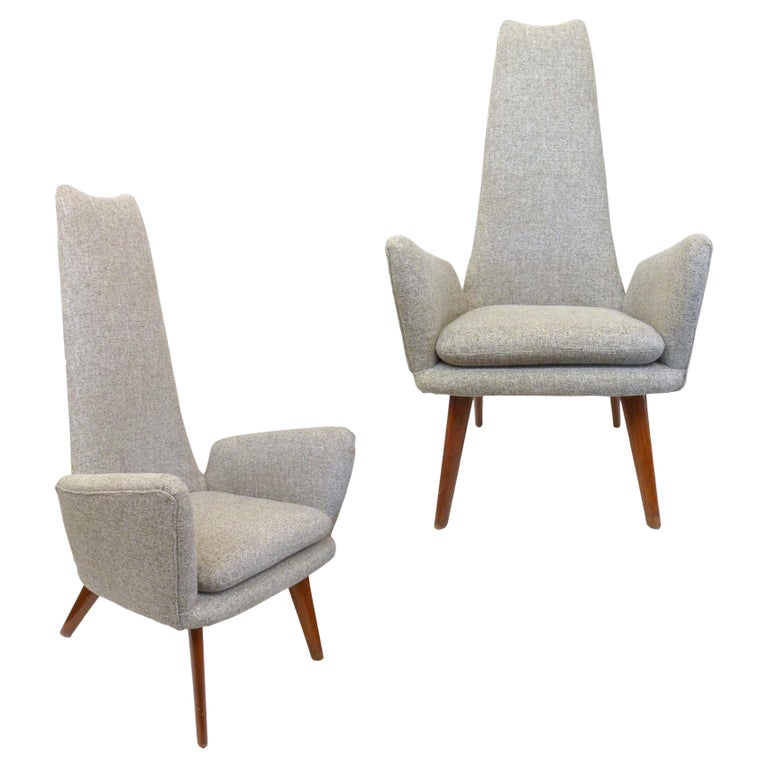 Pair of Mid-Century Modern Scandinavian Lounge Chairs For Sale at 1stDibs