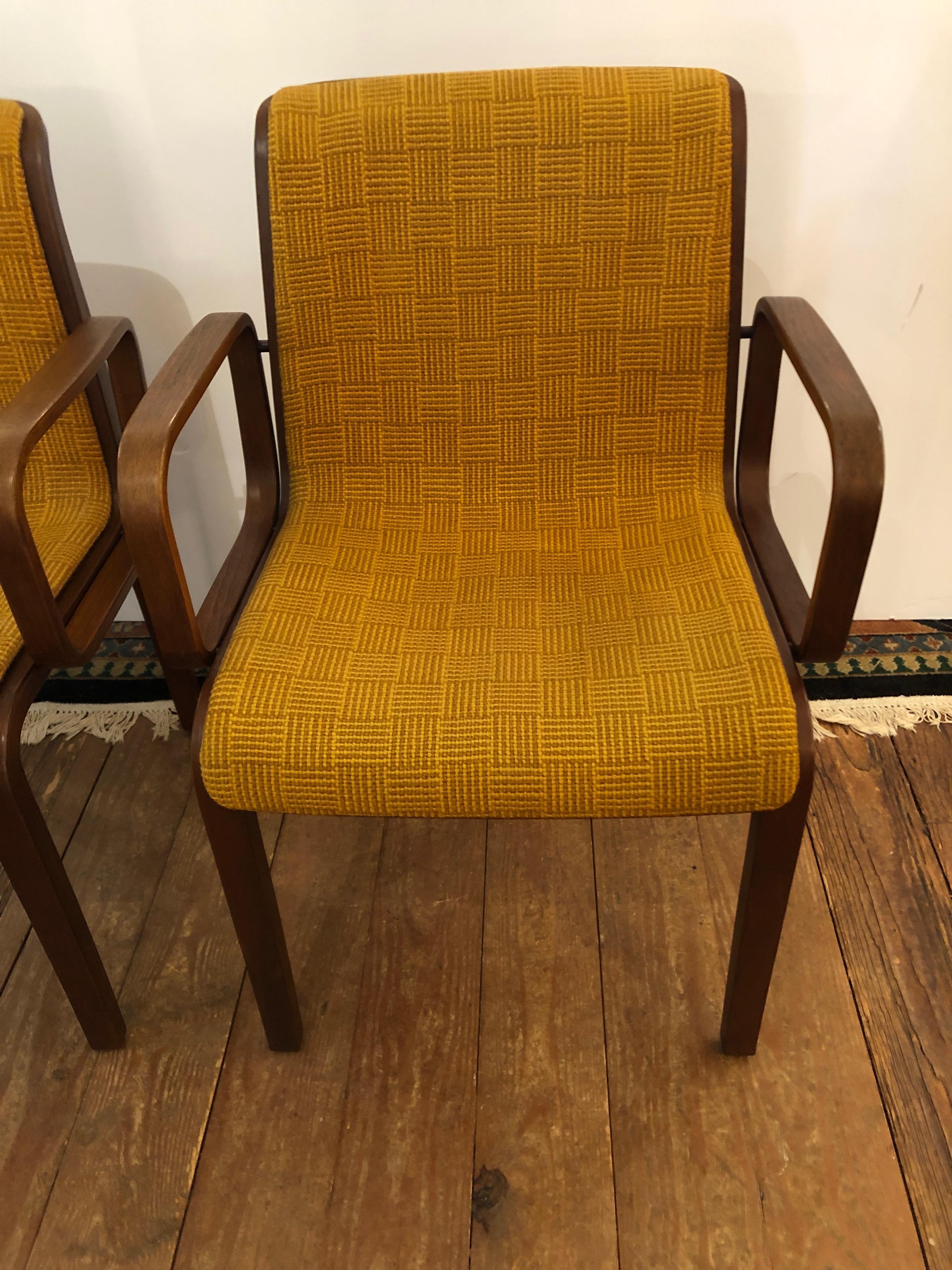 Pair of Midcentury Modern Teak and Wool Bill Stephens for Knoll ...