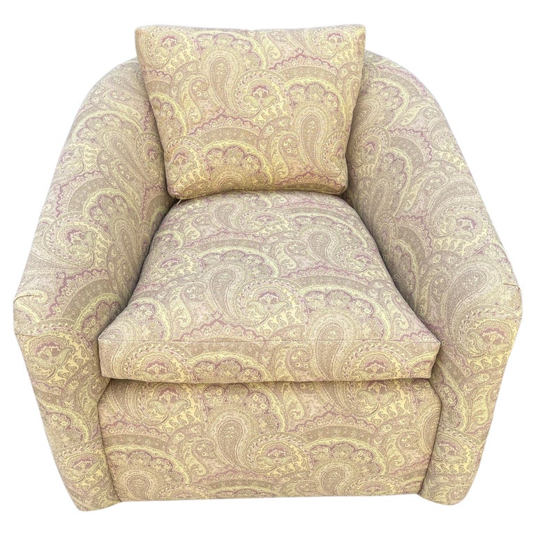 Pair of Midcentury or Post Modern Swivel Chairs For Sale at 1stDibs