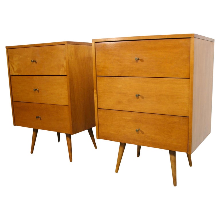 Pair of Midcentury Paul McCobb 3 Drawer #1506 Nightstands Blonde Maple ...