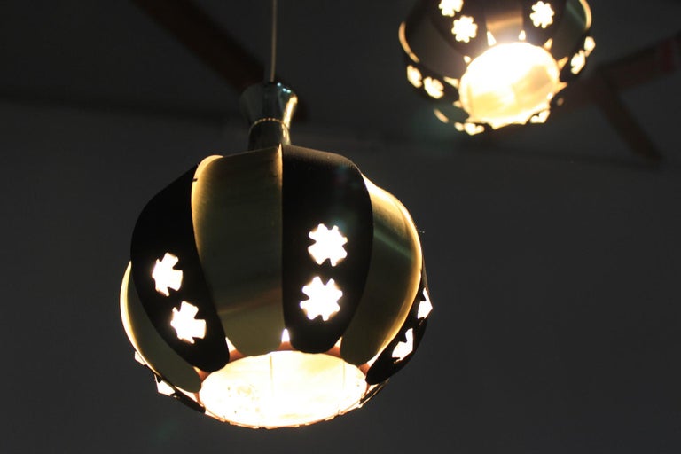Pair of Midcentury Pendants, Verner Schou, Denmark, 1970s For Sale at ...