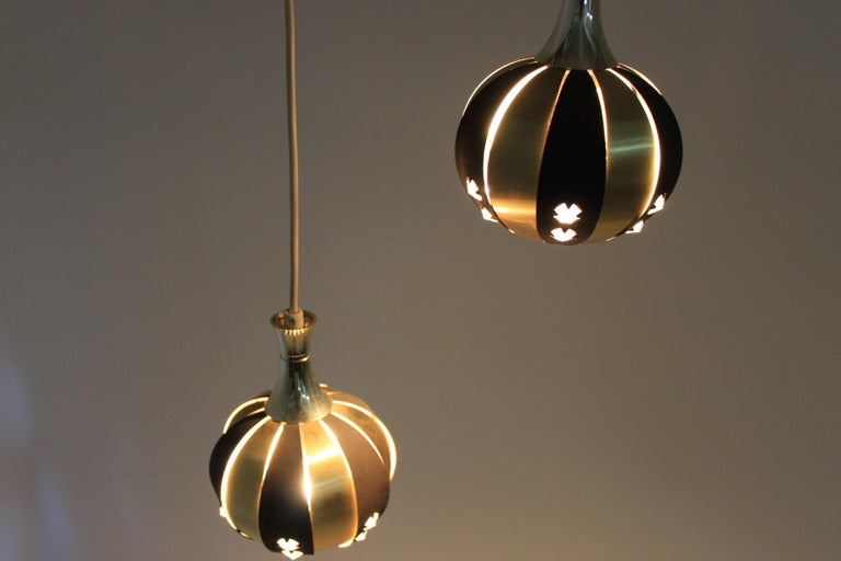 Pair of Midcentury Pendants, Verner Schou, Denmark, 1970s For Sale at ...