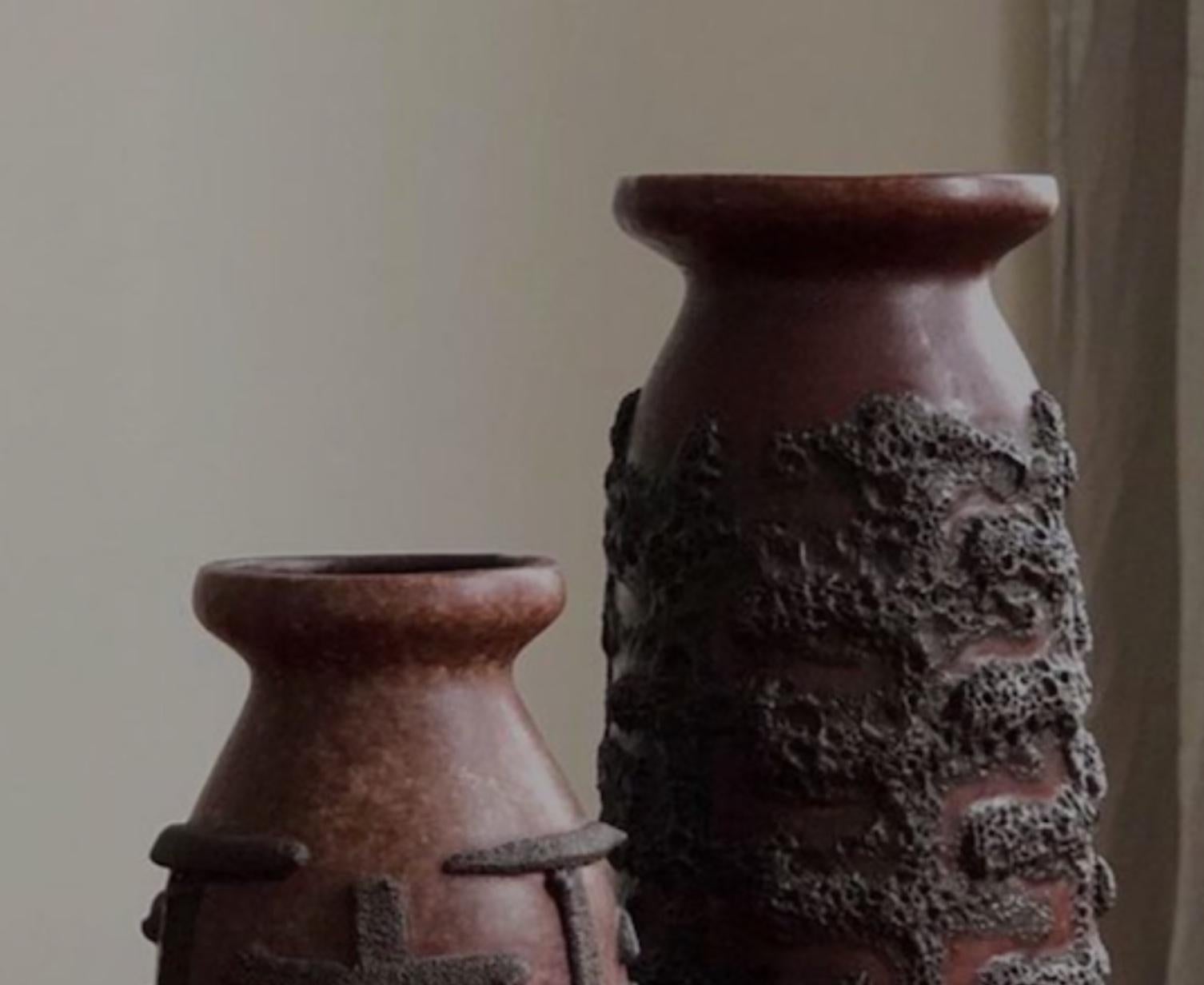 Pair of Midcentury Studio Vases For Sale at 1stDibs