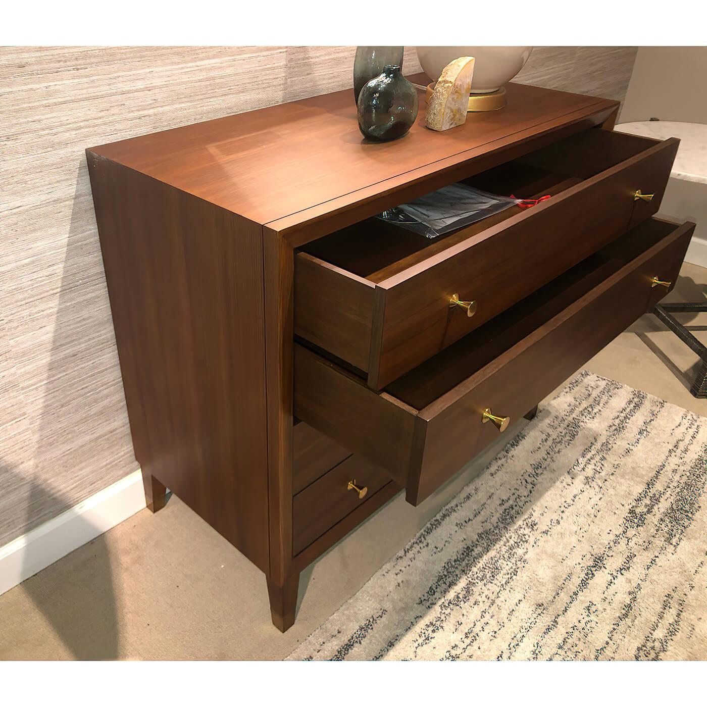 Pair of Midcentury Style Walnut Dressers at 1stDibs