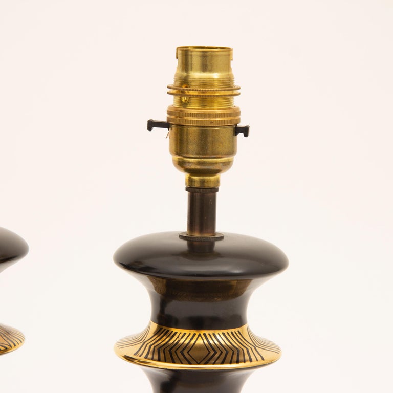 Pair of Midcentury Table Lamps by Crown Devon Memphis Range For Sale at ...