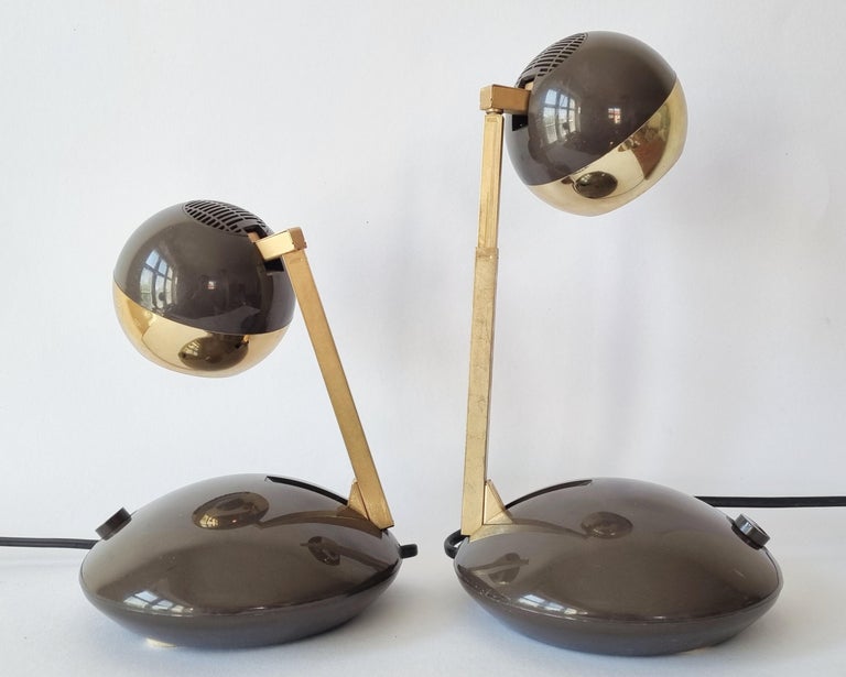 Pair of Midcentury Telescope Table Lamps Eichhoff Werke, Germany, 1970s ...