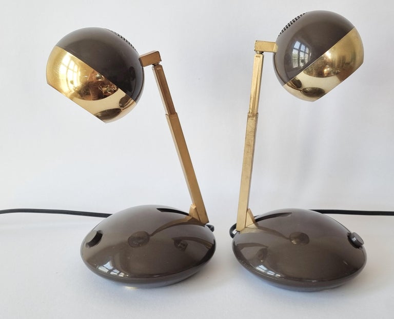 Pair of Midcentury Telescope Table Lamps Eichhoff Werke, Germany, 1970s ...