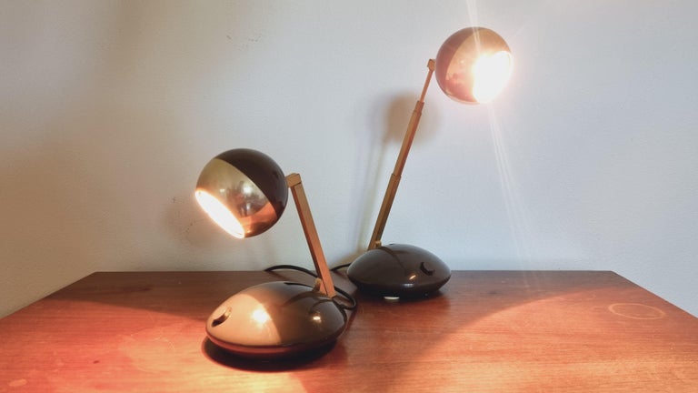 Pair of Midcentury Telescope Table Lamps Eichhoff Werke, Germany, 1970s ...