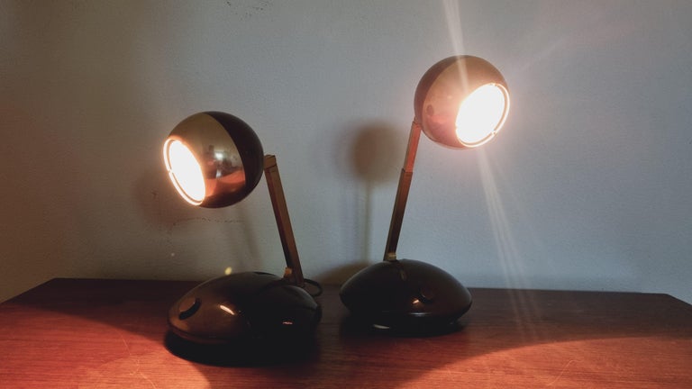 Pair of Midcentury Telescope Table Lamps Eichhoff Werke, Germany, 1970s ...
