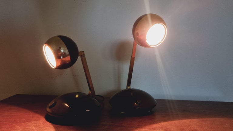 Pair of Midcentury Telescope Table Lamps Eichhoff Werke, Germany, 1970s ...