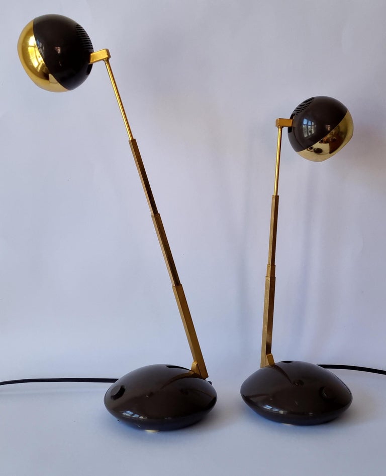 Pair of Midcentury Telescope Table Lamps Eichhoff Werke, Germany, 1970s ...