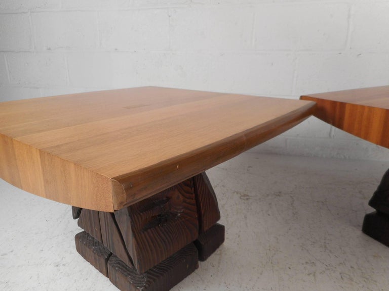 Pair of Midcentury TOTEM End Tables by Witco For Sale at 1stDibs