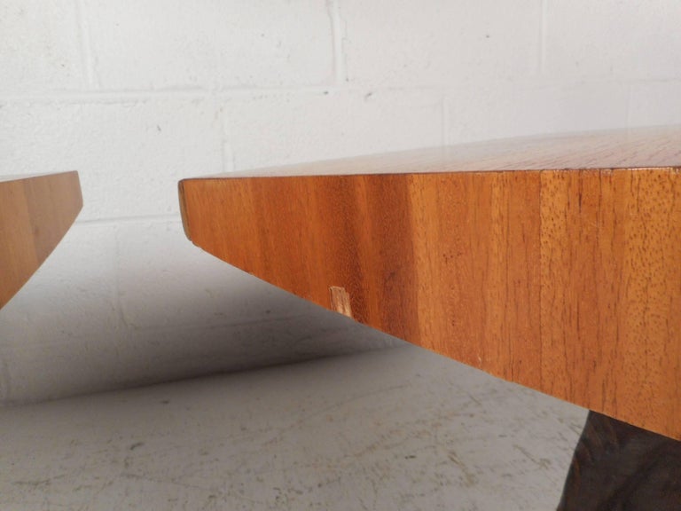 Pair of Midcentury TOTEM End Tables by Witco For Sale at 1stDibs