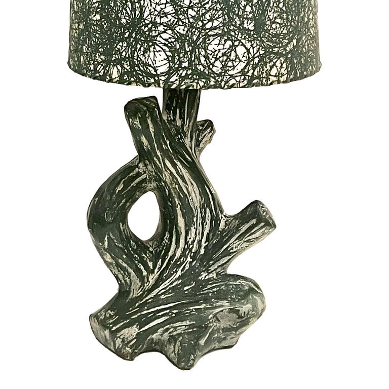 Pair of Midcentury Tree Trunk Lamps For Sale at 1stDibs