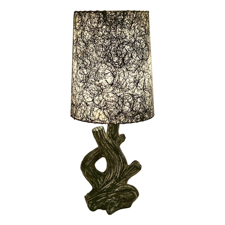 Pair of Midcentury Tree Trunk Lamps For Sale at 1stDibs