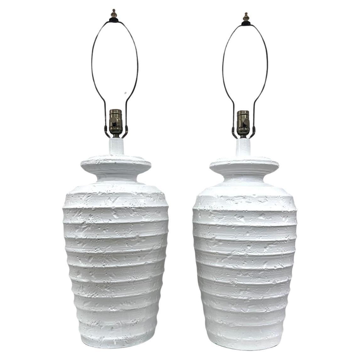 Pair of Midcentury Opaque White Glass Lamps For Sale at 1stDibs | white ...