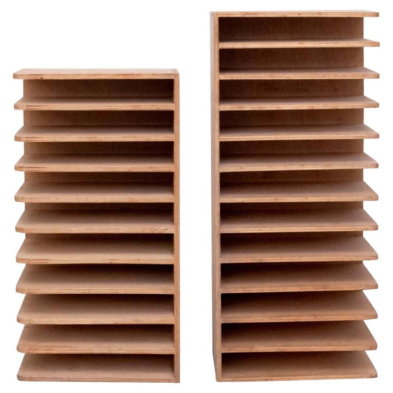 Pair of Midcentury Wood Shelves, 1970s For Sale at 1stDibs