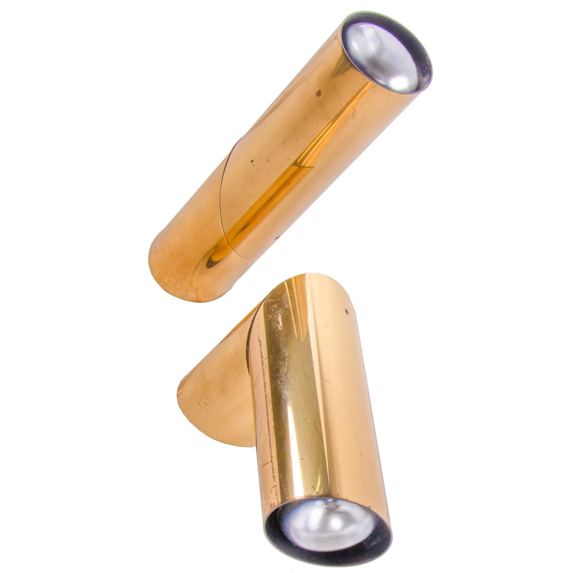 Pair of Minimalist Brass Spotlights by Brendel and Loewig, Berlin ...