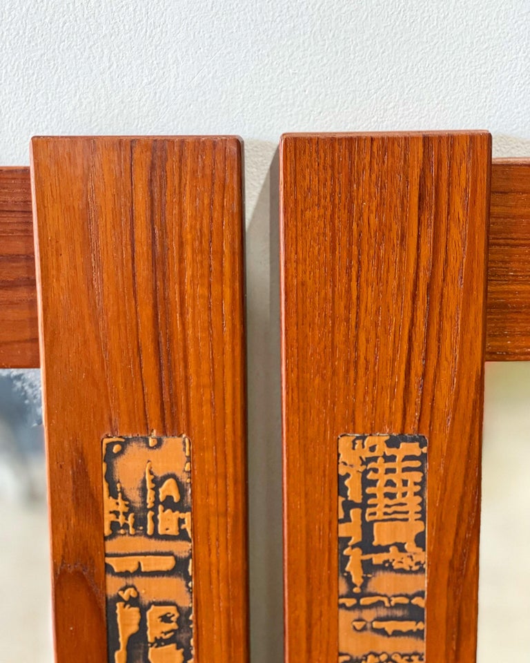 Pair of Mirrors by Pedersen and Hansen, Danish Modern Teak + Stamped ...