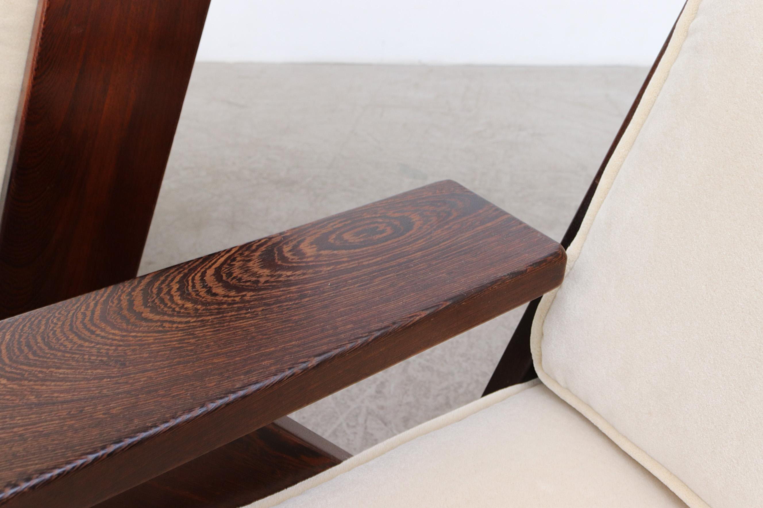 Pair of MOD Wenge and Mohair Lounge Chairs at 1stDibs | wenge spindles