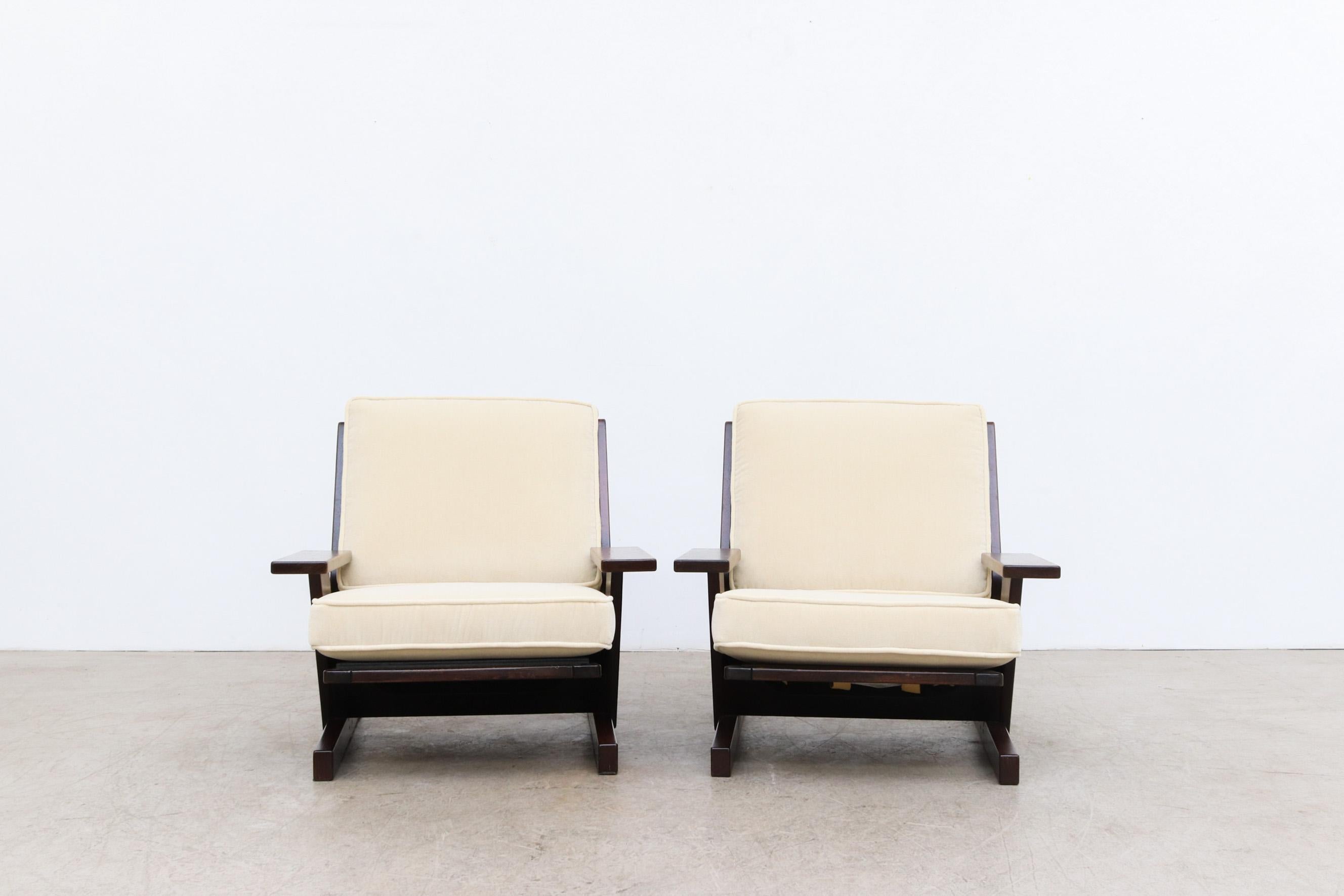 Pair of MOD Wenge and Mohair Lounge Chairs at 1stDibs | wenge spindles