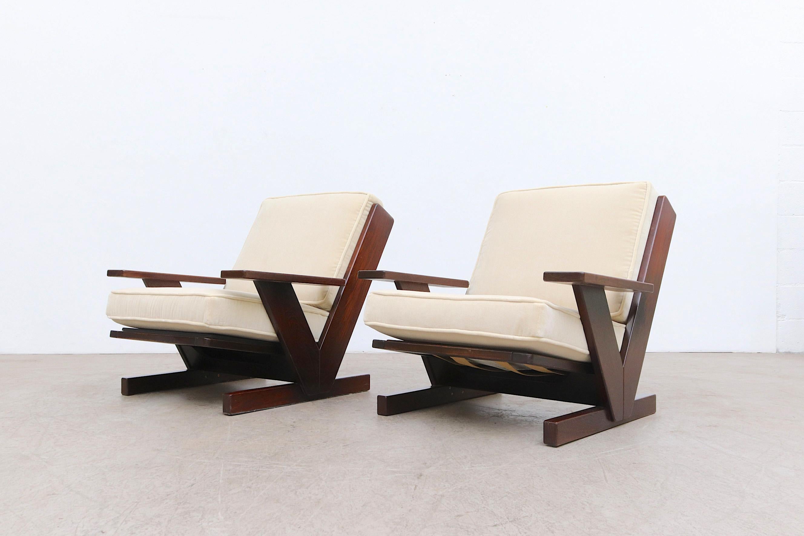 Pair of MOD Wenge and Mohair Lounge Chairs at 1stDibs | wenge spindles