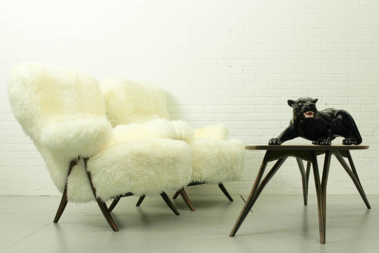 Pair of Model 105 Lounge Chairs by Theo Ruth for Artifort, 1950s at 1stDibs