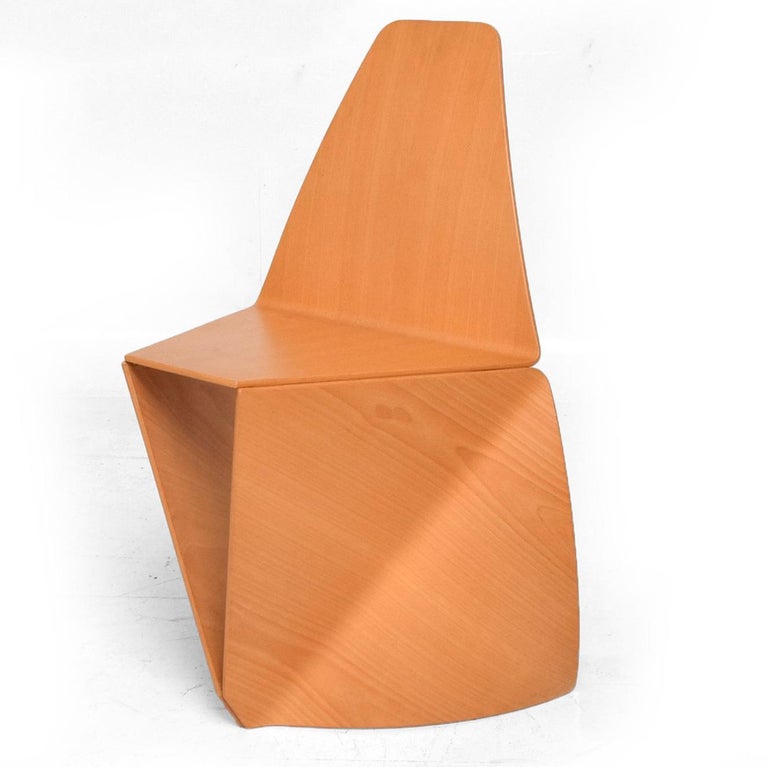 JAPANESE Uber Modern Stackable Side Chairs in Bent Plywood Style of ...