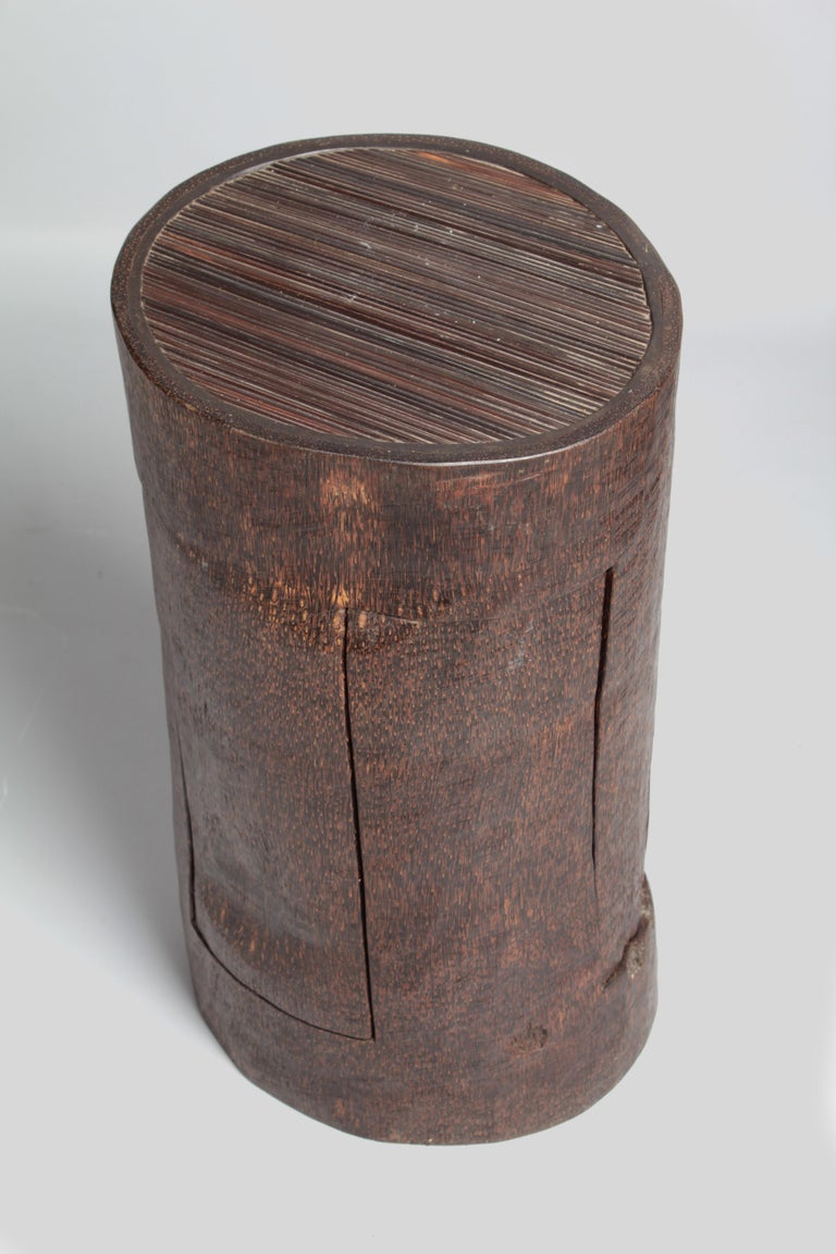 Pair of Modern Coconut Trunk Stool by Lou Zeldis For Sale at 1stDibs