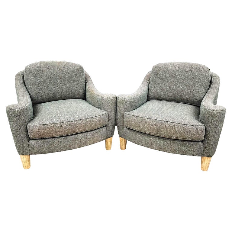 Pair of Modern Contemporary Club Chairs by Pearson For Sale at 1stDibs