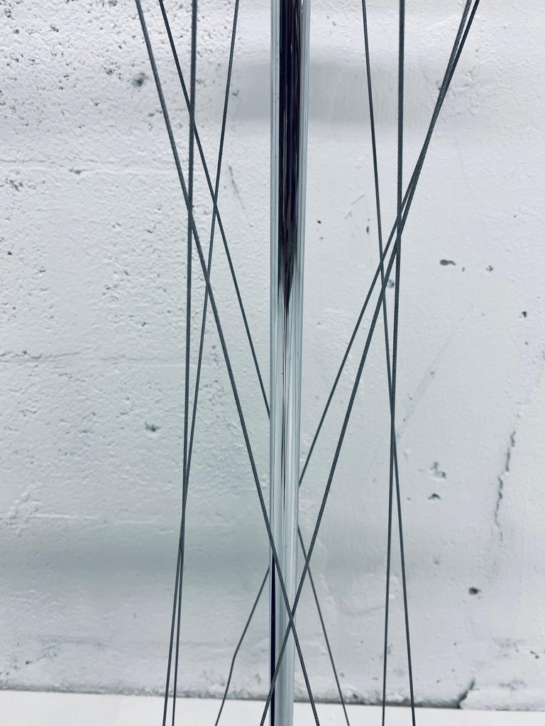 Pair of Modern Contemporary Tension Wire Pedestal Tables For Sale at ...